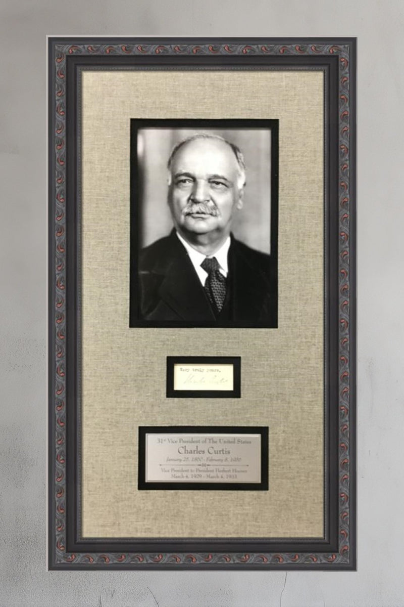 Charles Curtis Vice President to Herbert Hoover Cut Signature – The ...